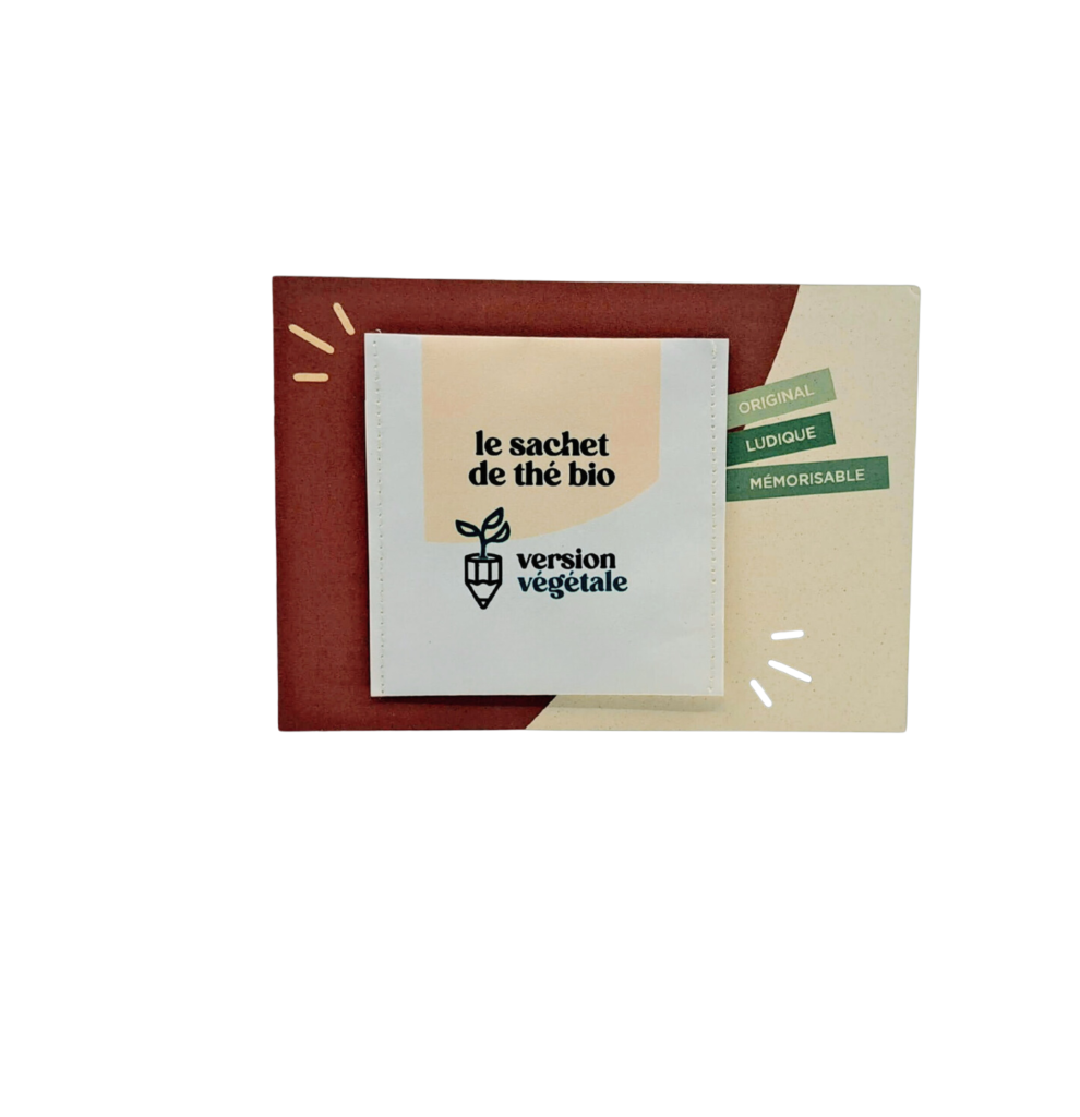 Carte avec sachet de thé personnalisé | Version végétale